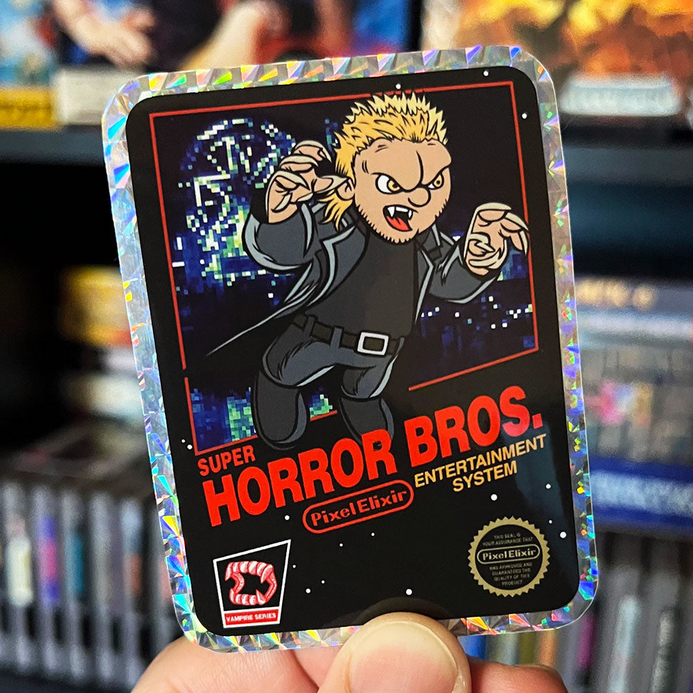Super Horror Bros. Santa Carla Retro Horror NES Prism Hologram Sticker ...